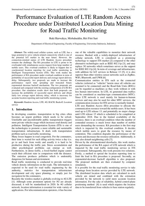 pdf performance evaluation of lte random access procedure under distributed location data