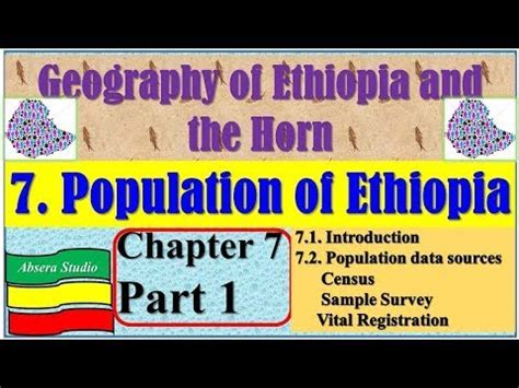 Geography Of Ethiopia And The Horn Chapter Seven Part 1 Population Data
