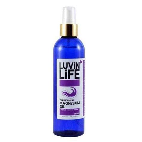 Luvin Life 250ml Magnesium Transdermal Oil Magnesium Magnesium Oil Oils