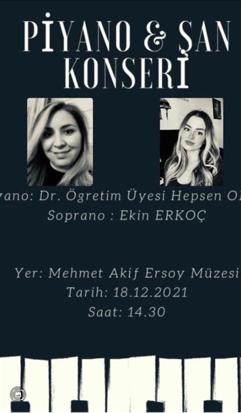 Dr Öğr Üyesi Hepşen OKAN ve Ekin ERKOÇ un katılımlarıyla Piyano