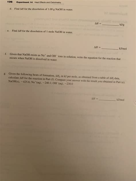 Solved Name Experiment Advance Study Assignment Heat Chegg