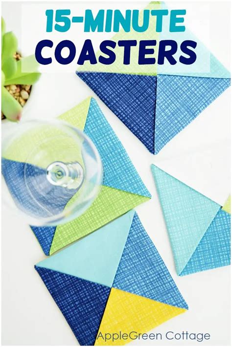 Easy DIY Coasters Sewing With Scraps