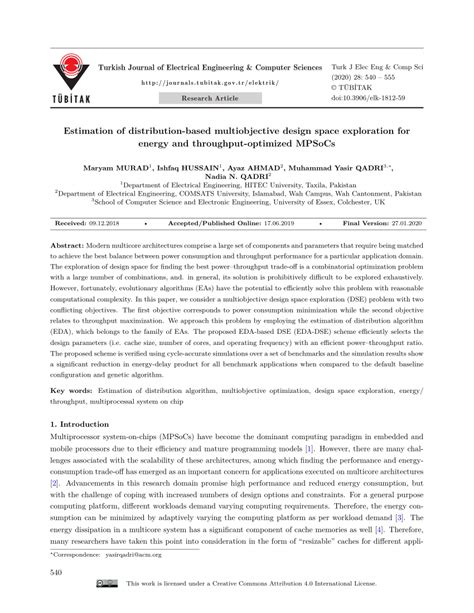 pdf estimation of distribution based multiobjective design space exploration for energy and