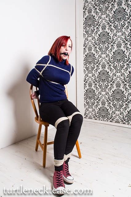 Bound And Gagged In Blue Turtleneck Tease A Photo On Flickriver