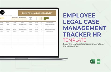 Employee Legal Case Management Tracker Hr Template In Excel Google