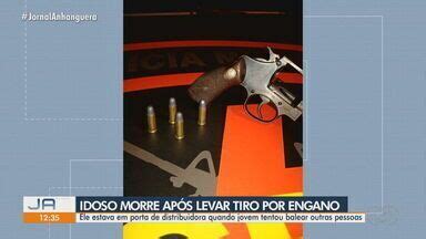 JA 1ª Edição Idoso que morreu baleado por engano estava em porta de