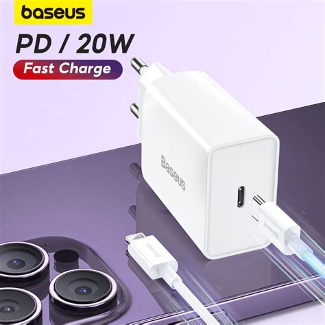 Carregador Rápido Baseus 20W Tipo C Para iPhone 14 13 12 11 Shopee Brasil