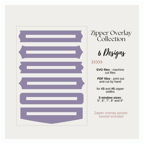 Zipper Overlay Collection Designs Zipper Overlay Shapes Zipper
