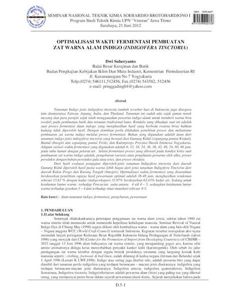 PDF OPTIMALISASI WAKTU FERMENTASI PEMBUATAN ZAT WARNA PDF Filetan