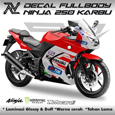 Jual Decal Striping Ninja 250 Karbu Full Body Stiker Variasi Motif