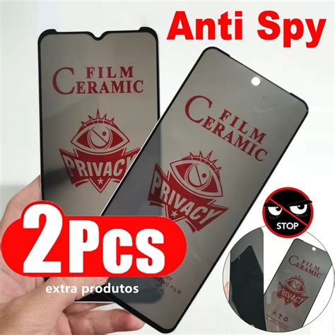 KIT 2 Película Cerâmica FOSCA e PRIVACIDADE para Iphone Anti Oleosidade