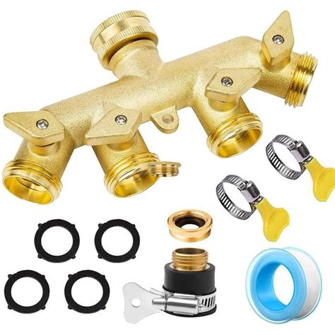 Répartiteur de Tuyau d arrosage 4 Voies Arrosage Splitter Distributeur