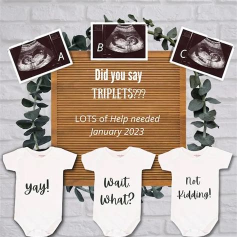 15 Triplet Pregnancy Announcement Ideas
