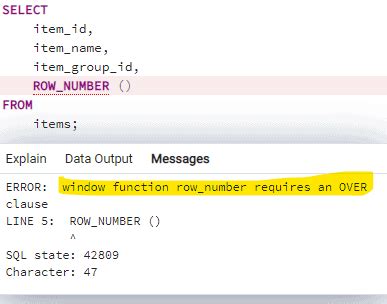 Postgresql Row Number Examples Databasefaqs