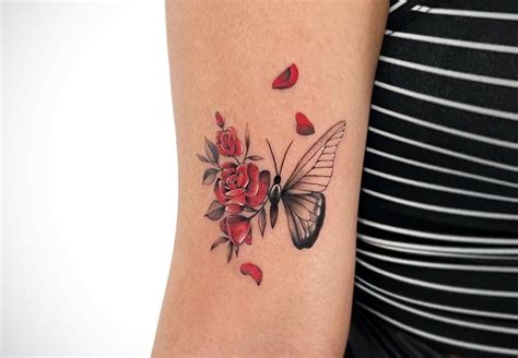 Share 72 Butterfly And Flower Thigh Tattoos Super Hot In Cdgdbentre