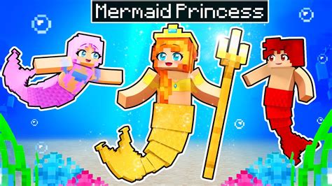 Playing Minecraft As A Mermaid Princess Youtube