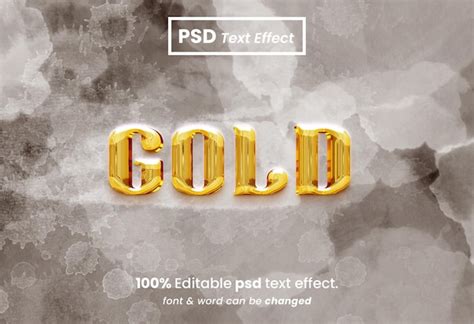 Efecto De Texto Editable 3d Brillante Dorado Archivo PSD Premium