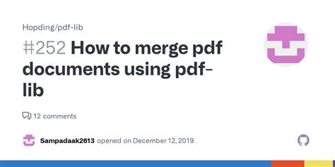 how to merge pdf documents using pdf lib · issue 252 · hopding pdf lib · github