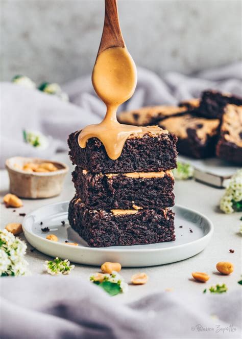 Erdnussbutter Bananen Brownies Saftig Vegan Gesund Bianca Zapatka