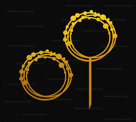 Circle Frames Svg Bundle Cake Topper Svg Files For Cricut Etsy