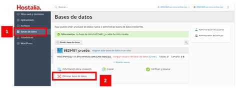 Editar Una Base De Datos En El Hosting Hostalia Centro De Ayuda