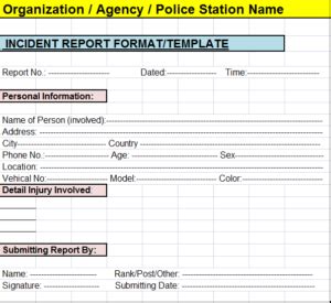 Excel Incident Report Template Artofit