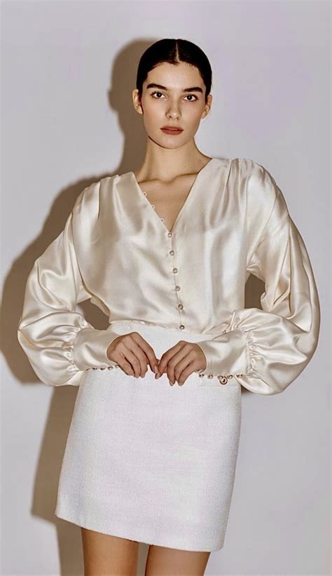 Pias Satin World On Tumblr Image Tagged With Silk Blouse Satin Blouse