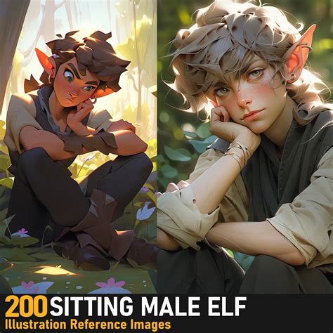 Artstation Sitting Male Elf Vol274k Reference Images