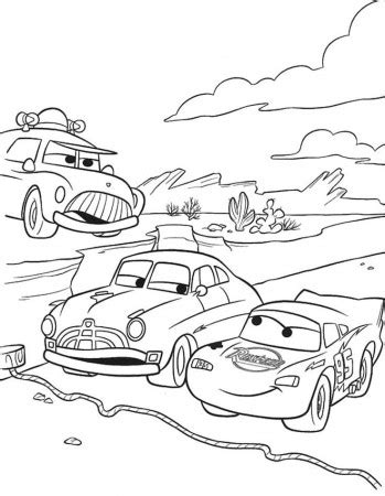 Doc Hudson And Tow Mater On Printable Coloring Page Coloring Home