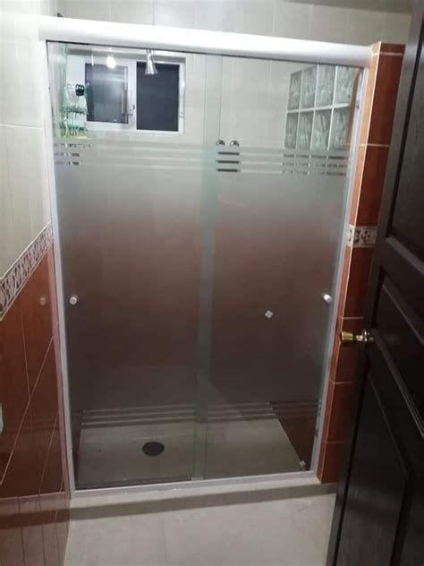 Cancel Baño Cristal Templado 6mm Diseño Franjas 100cm 130cm 500MILES