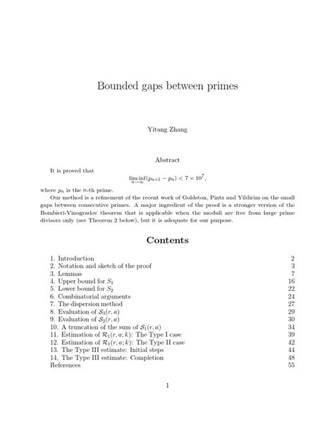 bounded gaps between primes yitang zhang pdf prime number discrete mathematics
