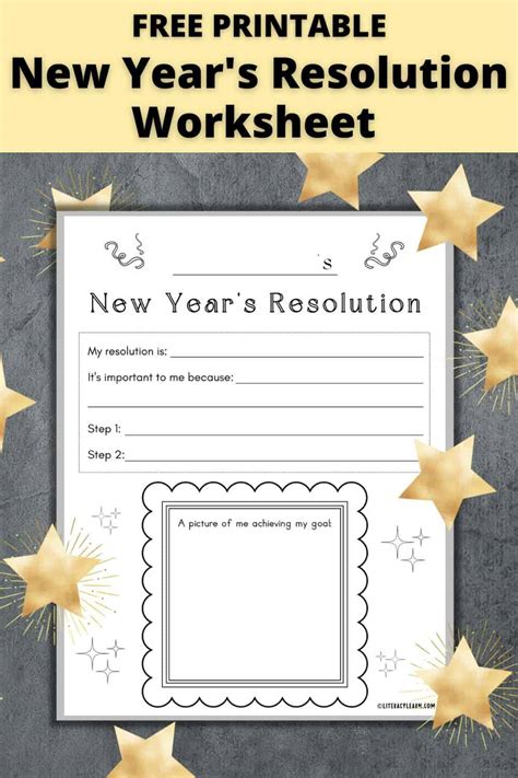 New Year S Resolution Free Worksheet Literacy Learn
