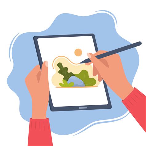 ilustrador de diseño dibuja una linda ilustración en tableta gráfica