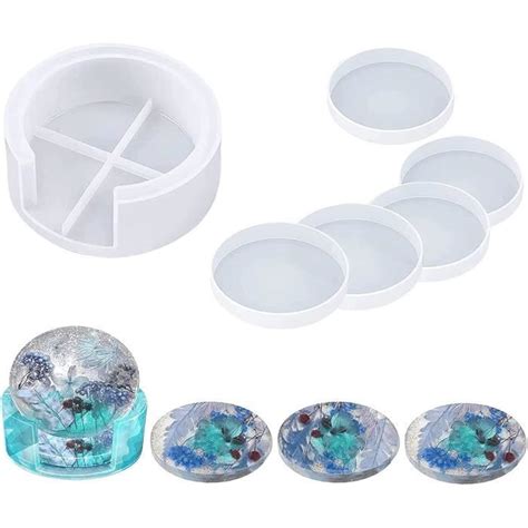 VEGCOO Kit de Moules en Résine 6 Pcs Moulle de Boîte de Rangement en