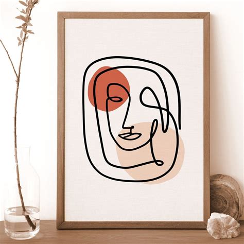 Face Line Art Minimalist Wall Art Modern Wall Hangings Home Decor