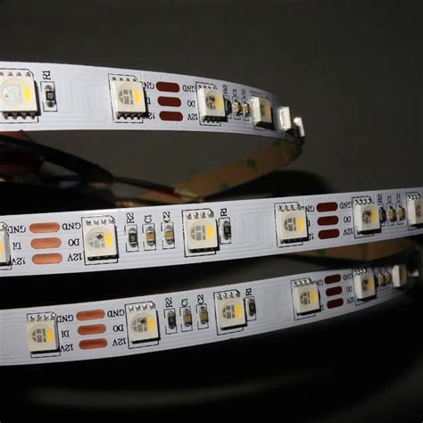 5m DC12V SK6812 RGBW Warm White 300LEDs 20pixes M Led Digital Strip