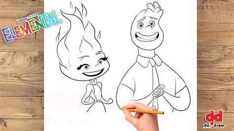 How To Draw Ember Wade From Elemental Step By Step Drawing Tutorial