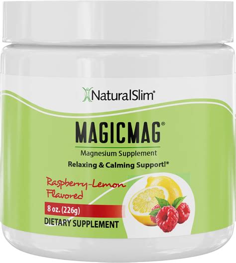 NaturalSlim Magicmag Polvo de citrato de magnesio puro para el estrés