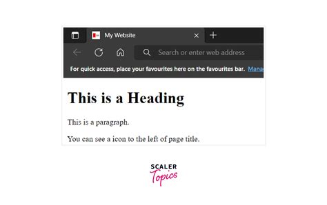 How To Add Favicon In HTML Scaler Topics