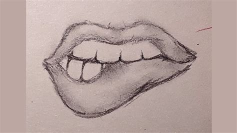 Mouth Biting Lips Drawing Lipstutorial Org