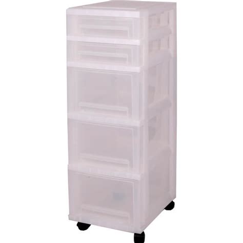 Tours De Rangement Cinq Tiroirs Tour De Rangement Sur Roulettes Blanc