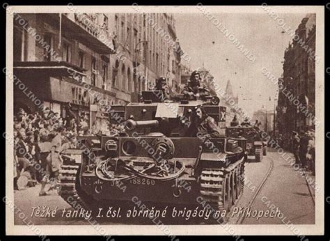 Repubblica Ceca WW2 Carro Armato Militari Na Prikopech FG Cartolina