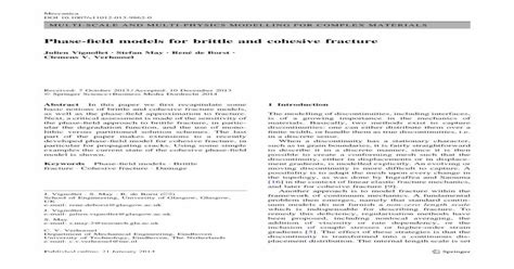 phase field models for brittle and cohesive fracture [pdf document]