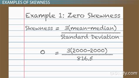 Skewness In Statistics Definition Formula Example Video Lesson