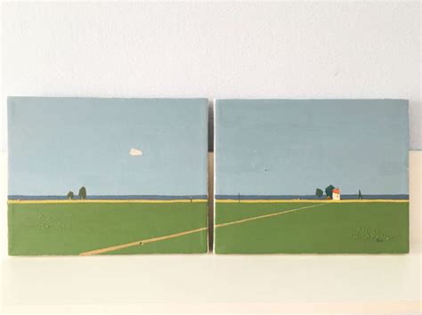Landscape Summer Minimalism Painting By Hanna Taranishyna