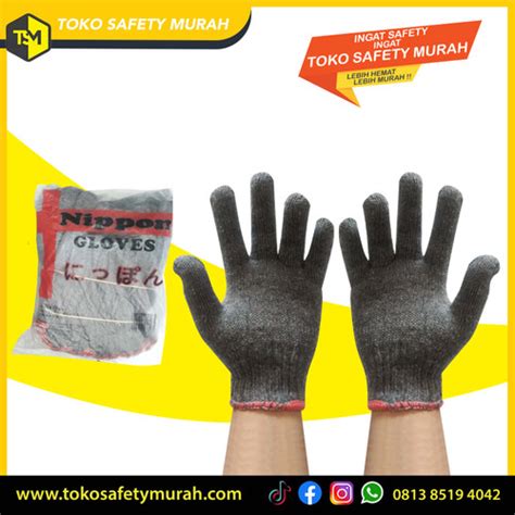 Jual Sarung Tangan Nippon Benang 6 Abu Abu Safety Glove Jakarta Pusat