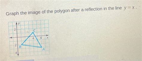 solved graph the image of the polygon after a reflection in
