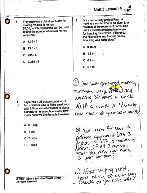 adv hw unit 3 lesson 4 — for a grade homework with example problem mr cavender s 6th grade