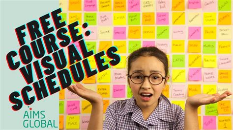 visual schedules free course youtube