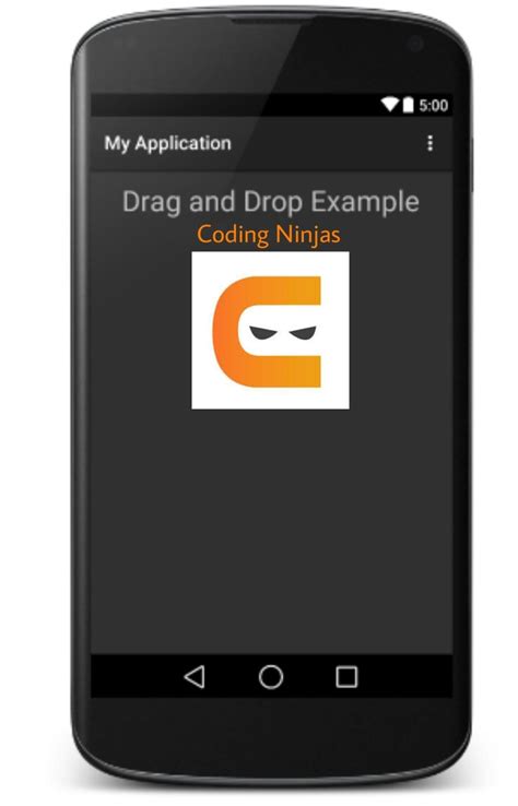 android drag and drop feature coding ninjas